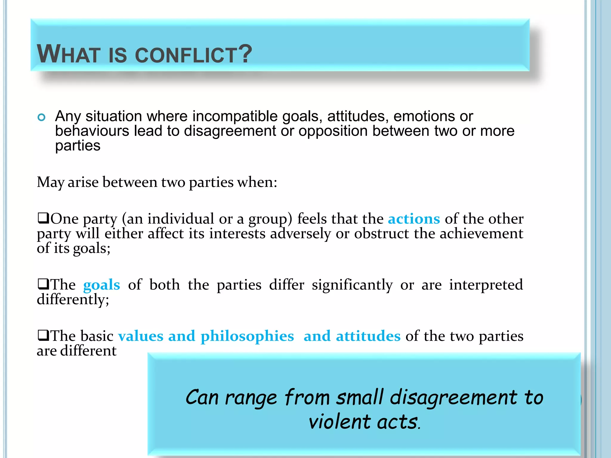 Conflict management bba | PPTX