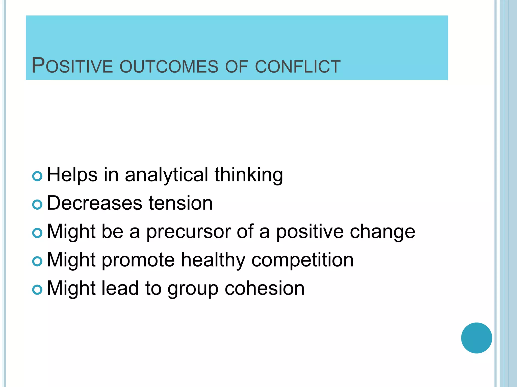 Conflict management bba | PPTX