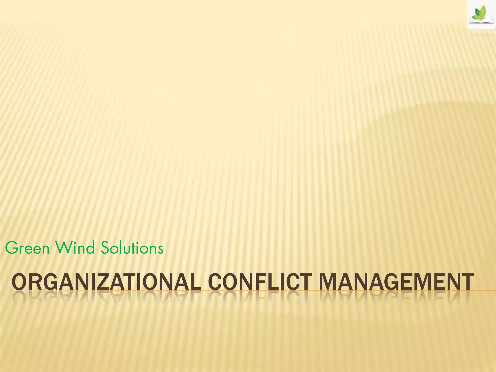 Conflict management green wind | PPTX