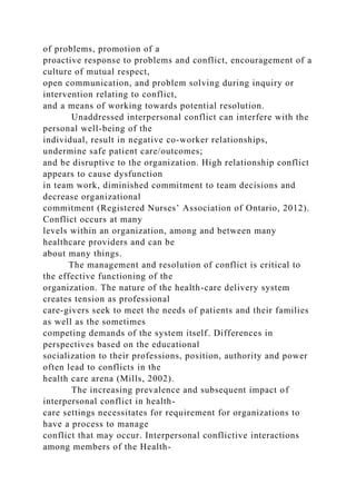 CONFLICT MANAGEMENT IN HEALTHCARETekeste AbateWest.docx
