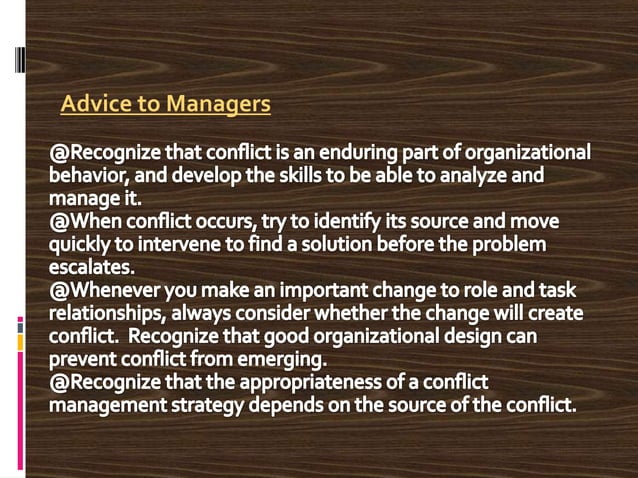 Conflict management & its resolution technique | PPTX