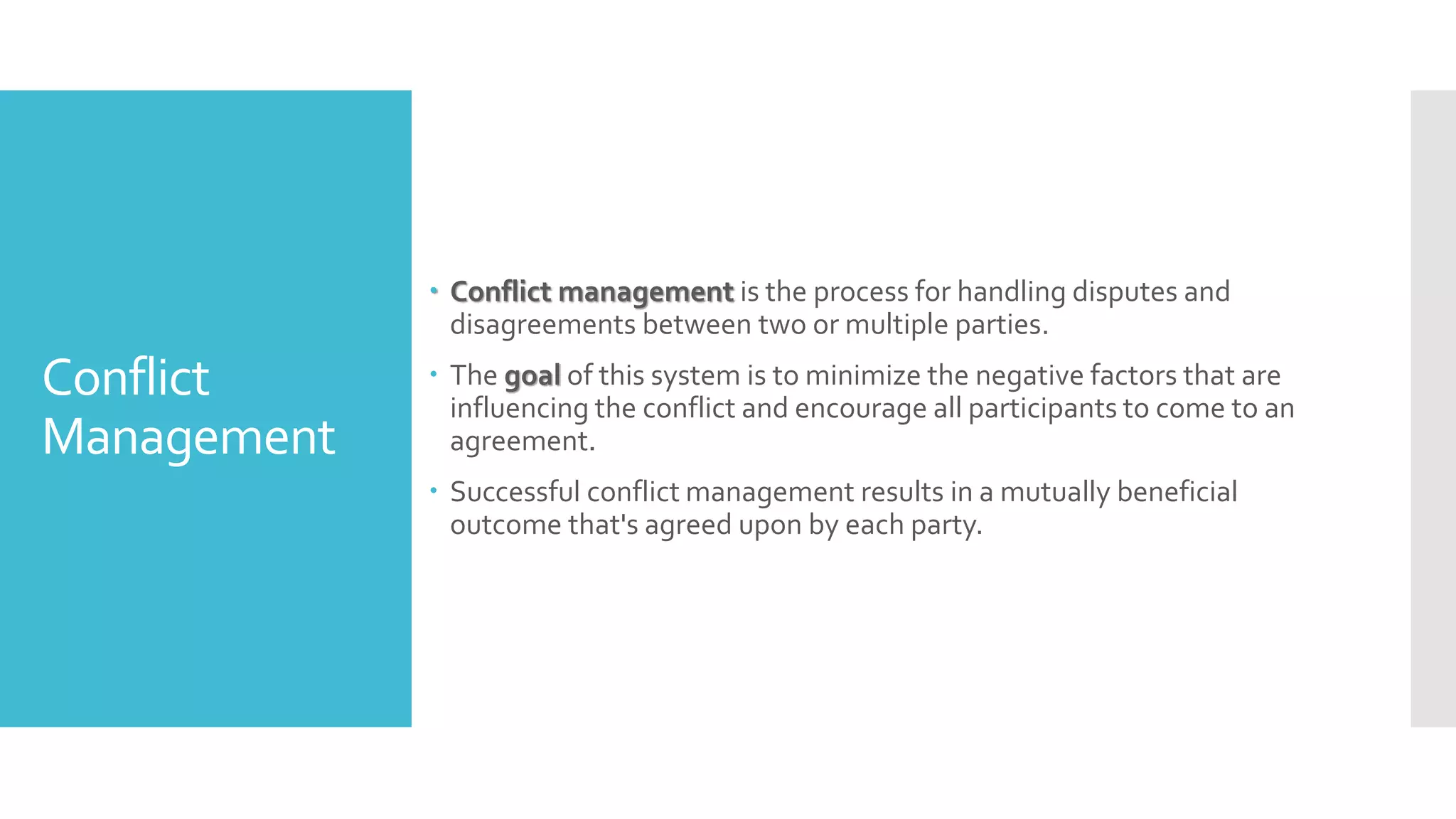 Conflict management and negotiation skills | PPTX