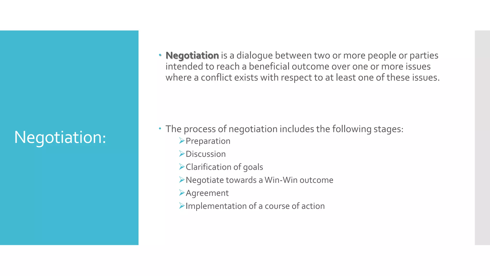 Conflict management and negotiation skills | PPTX