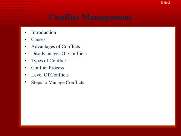 conflict management(Organizational) (1).pptx | War and Conflicts