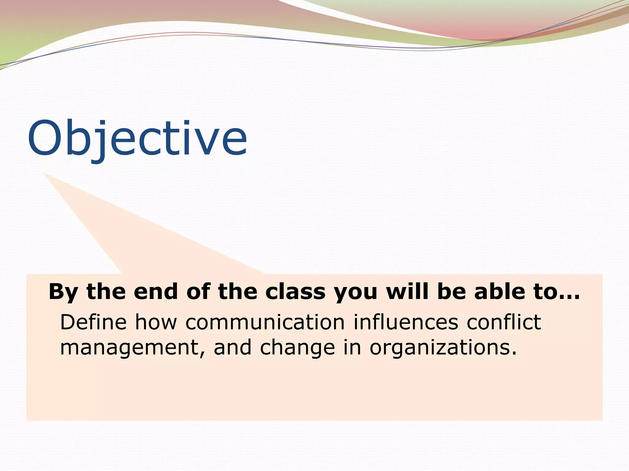 Conflict Management & Organizational Change | PPTX