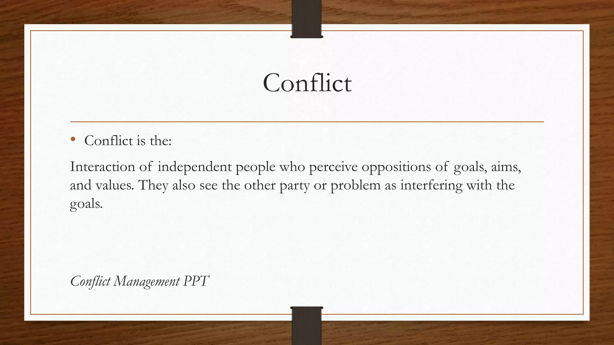 Conflict management processes | PPTX