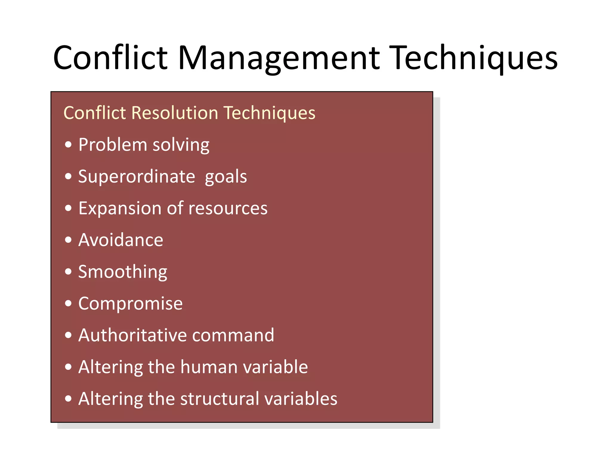 Conflict management & resolution | PPTX