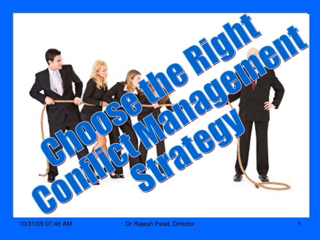 Conflict Management Strategy | PPT | Human Resources | Business