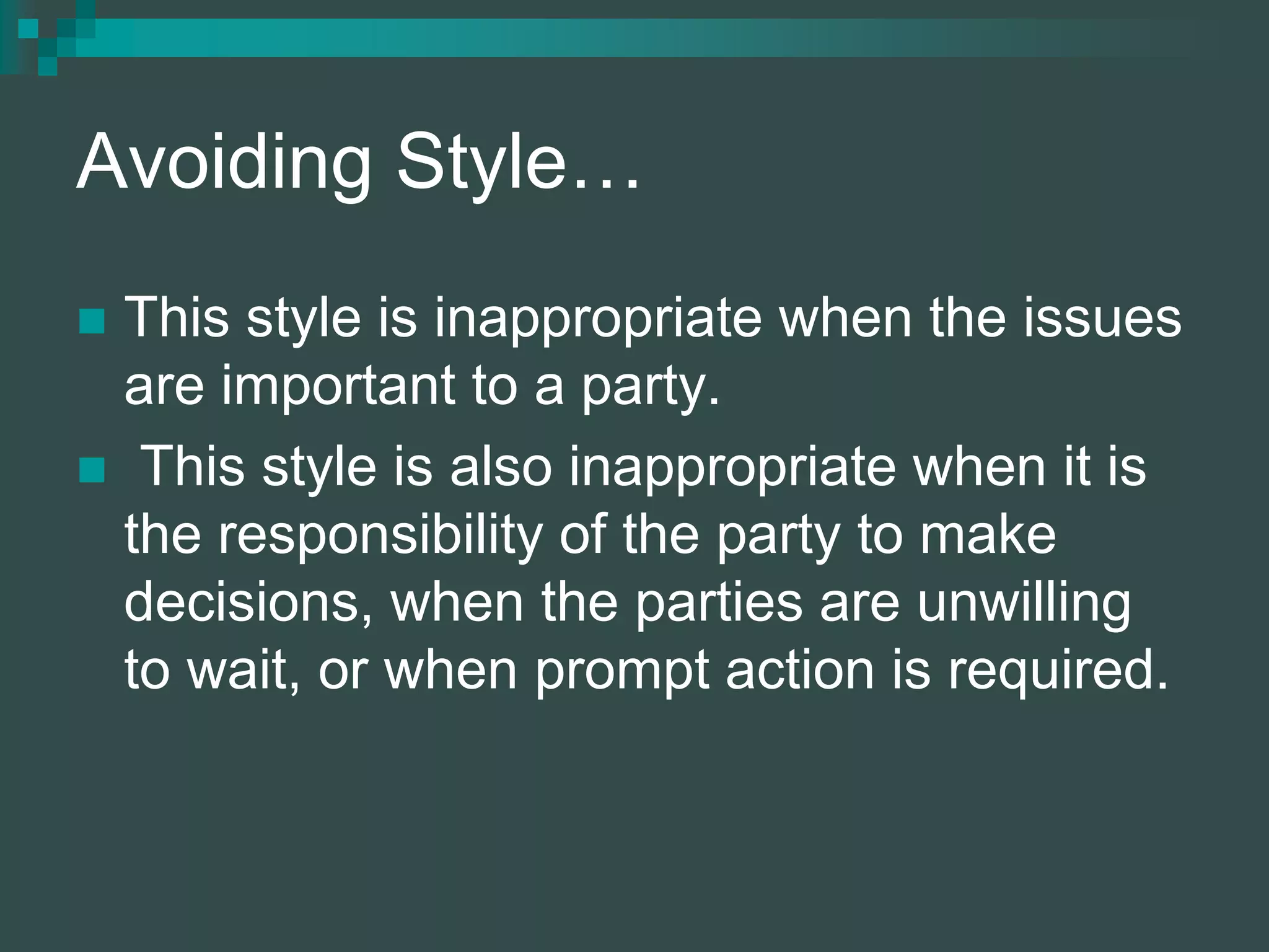 Conflict Management Styles | PPT