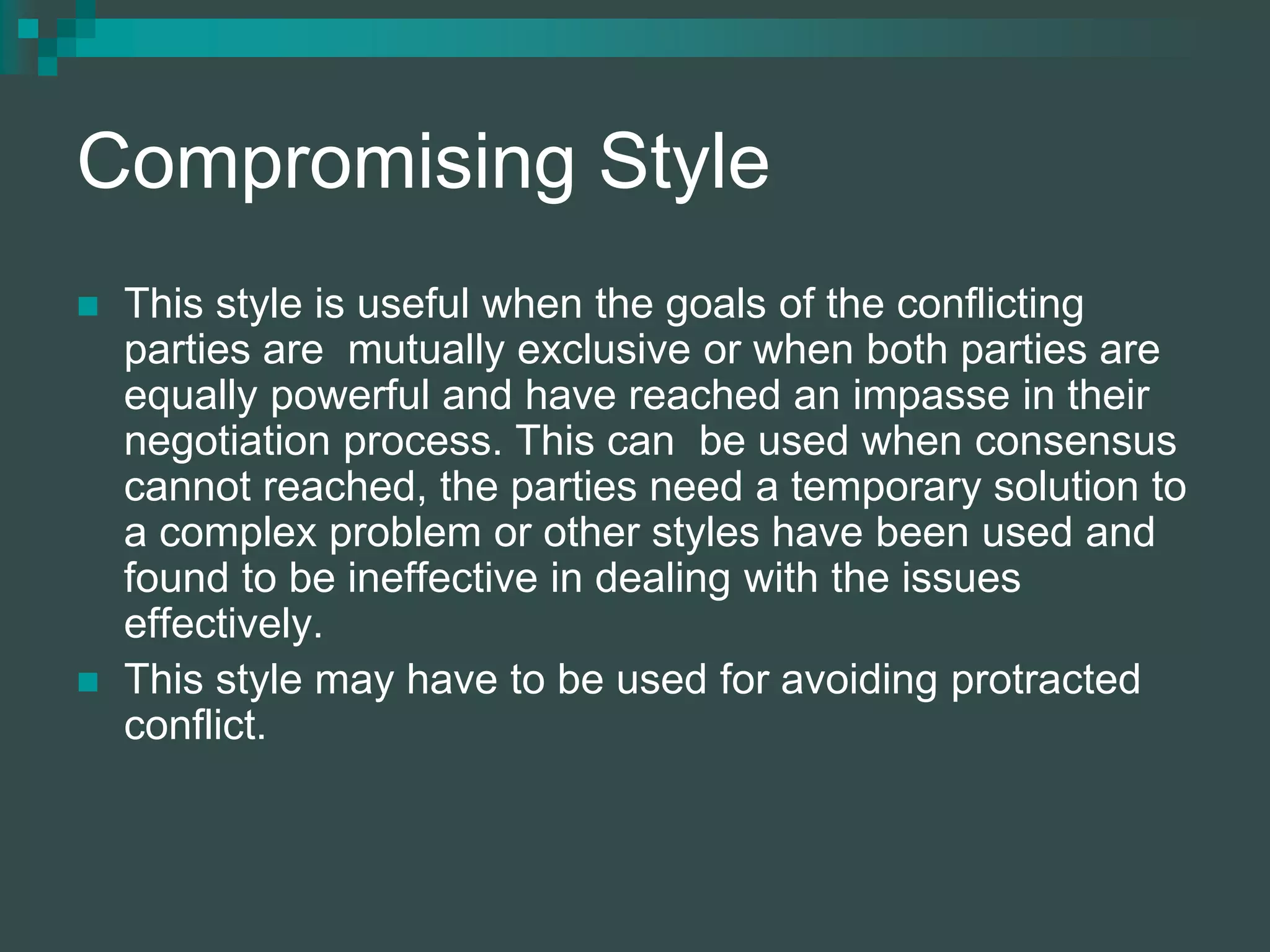 Conflict Management Styles | PPT