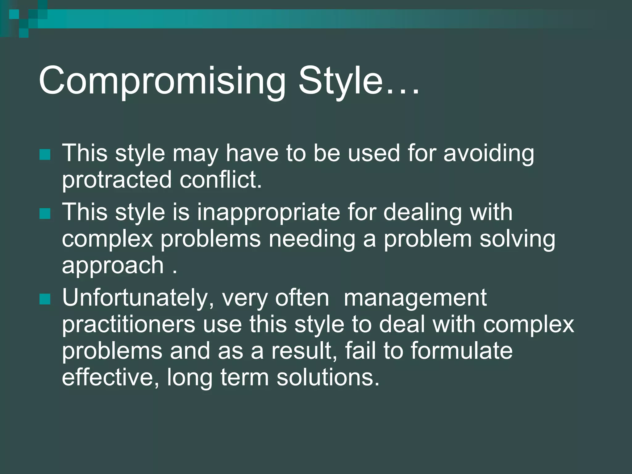 Conflict Management Styles | PPT