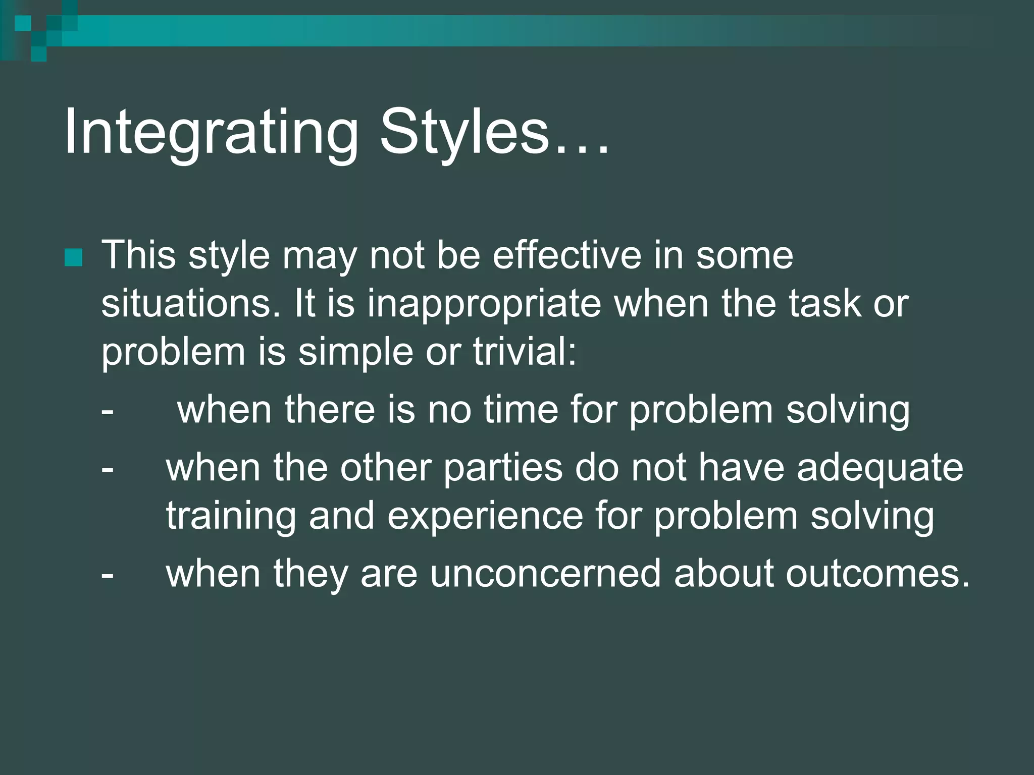 Conflict Management Styles | PPT