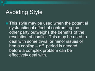 Conflict Management Styles | PPT