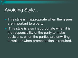 Conflict Management Styles | PPT