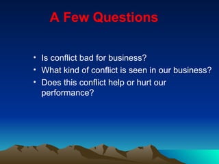 Conflict Management Technique-TRAINING | PPT
