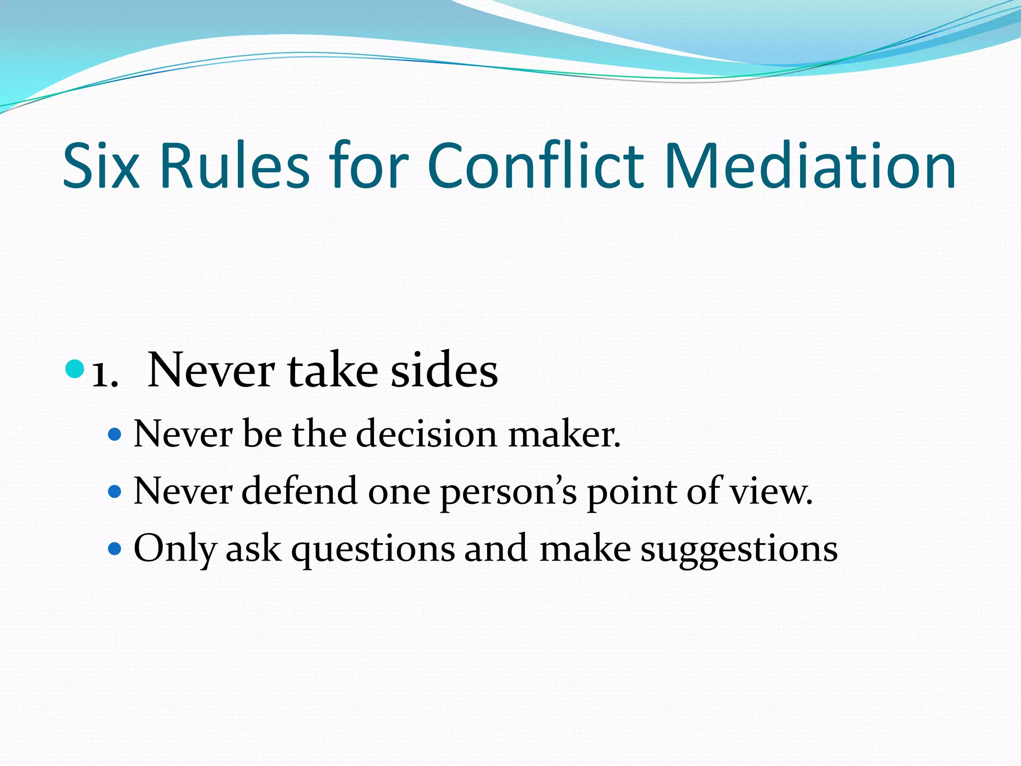 Conflict Mediation | PPTX