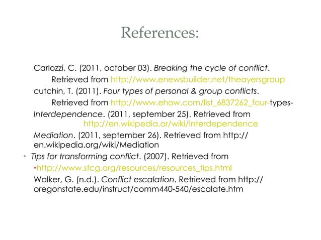 Conflict Mediation Course