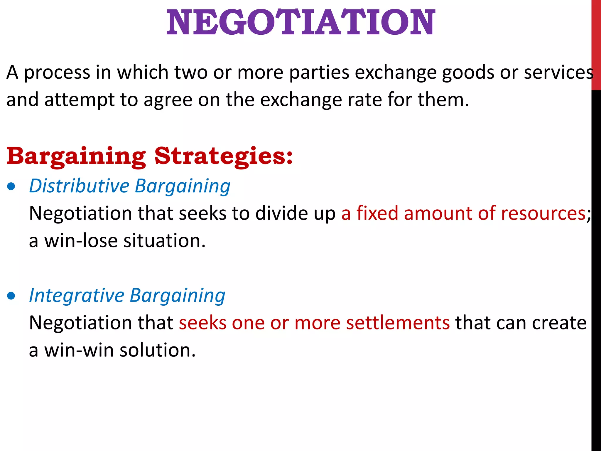 Conflict management & Negotiation | PPTX