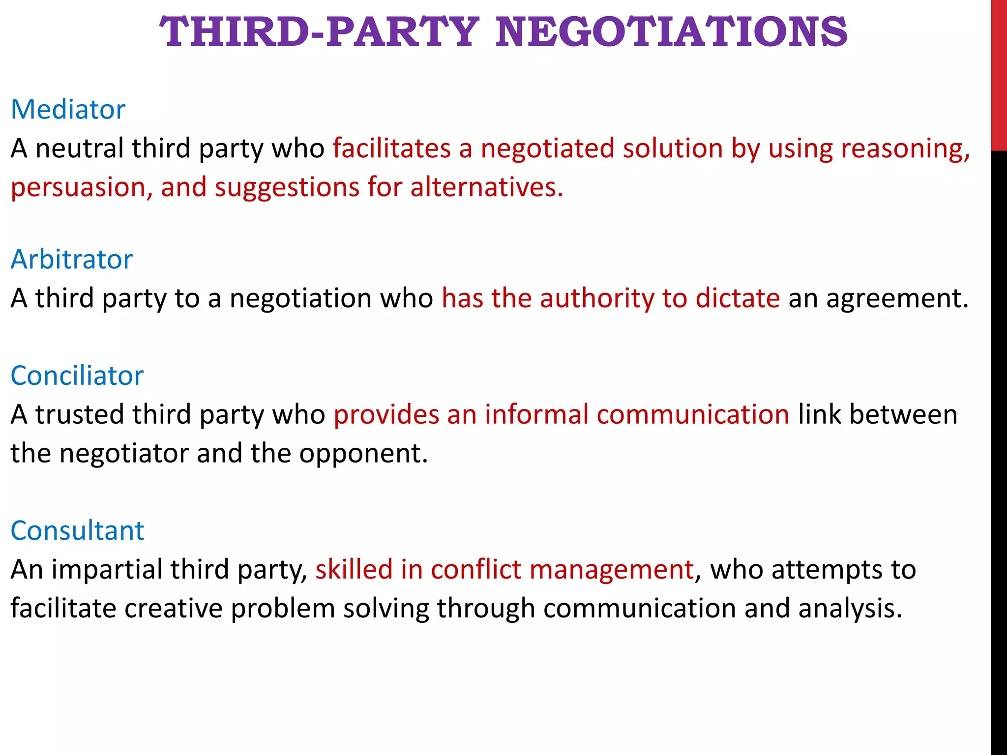 Conflict management & Negotiation | PPTX