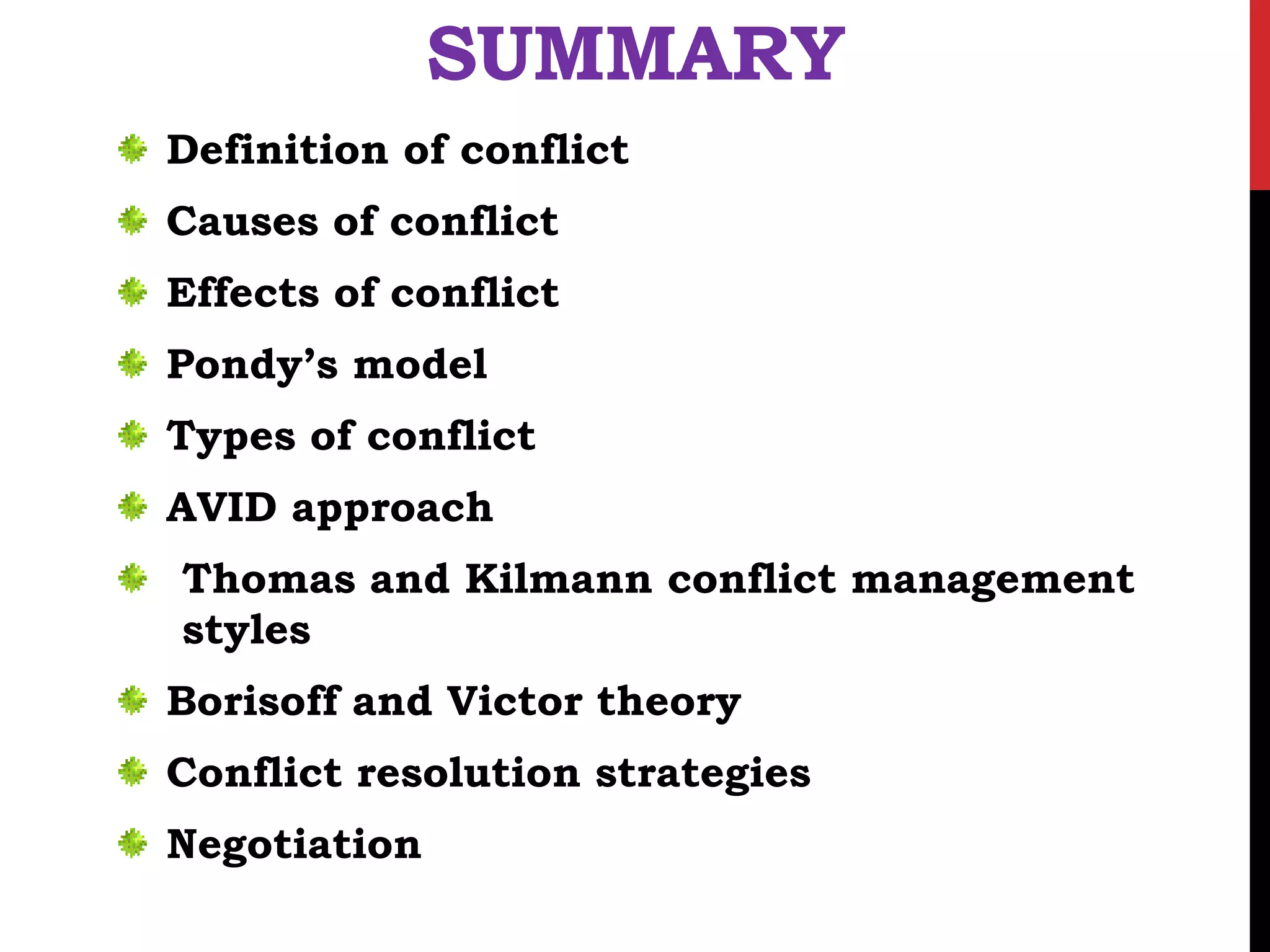 Conflict management & Negotiation | PPTX