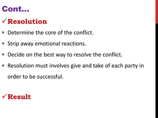 Conflict management & Negotiation | PPTX