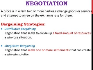 Conflict management & Negotiation | PPTX