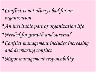 Conflict n coordination | PPT