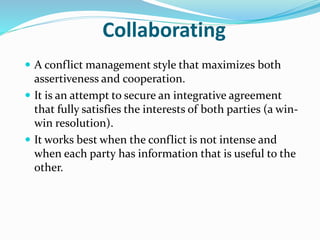 Conflict & negotiation | PPTX