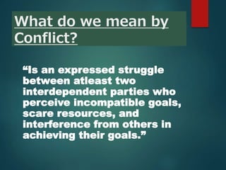 Conflict- Organizational Behaviour | PPT