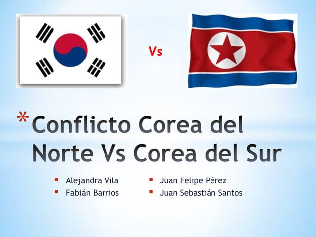 Conflicto corea del norte vs corea del sur | PPT