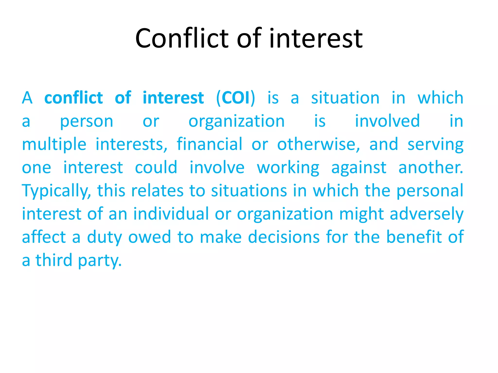 Conflict of interest | PPTX