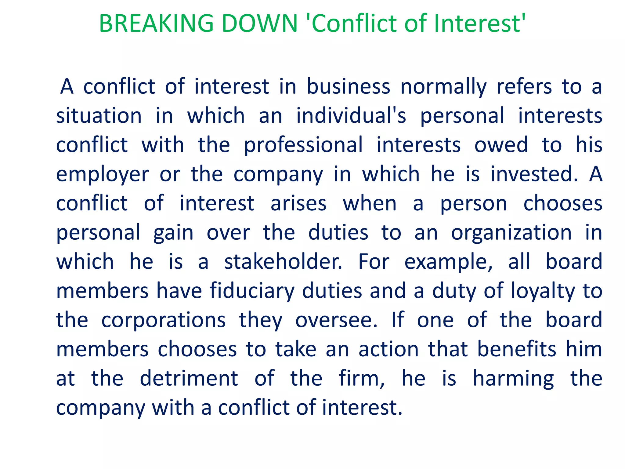 Conflict of interest | PPTX