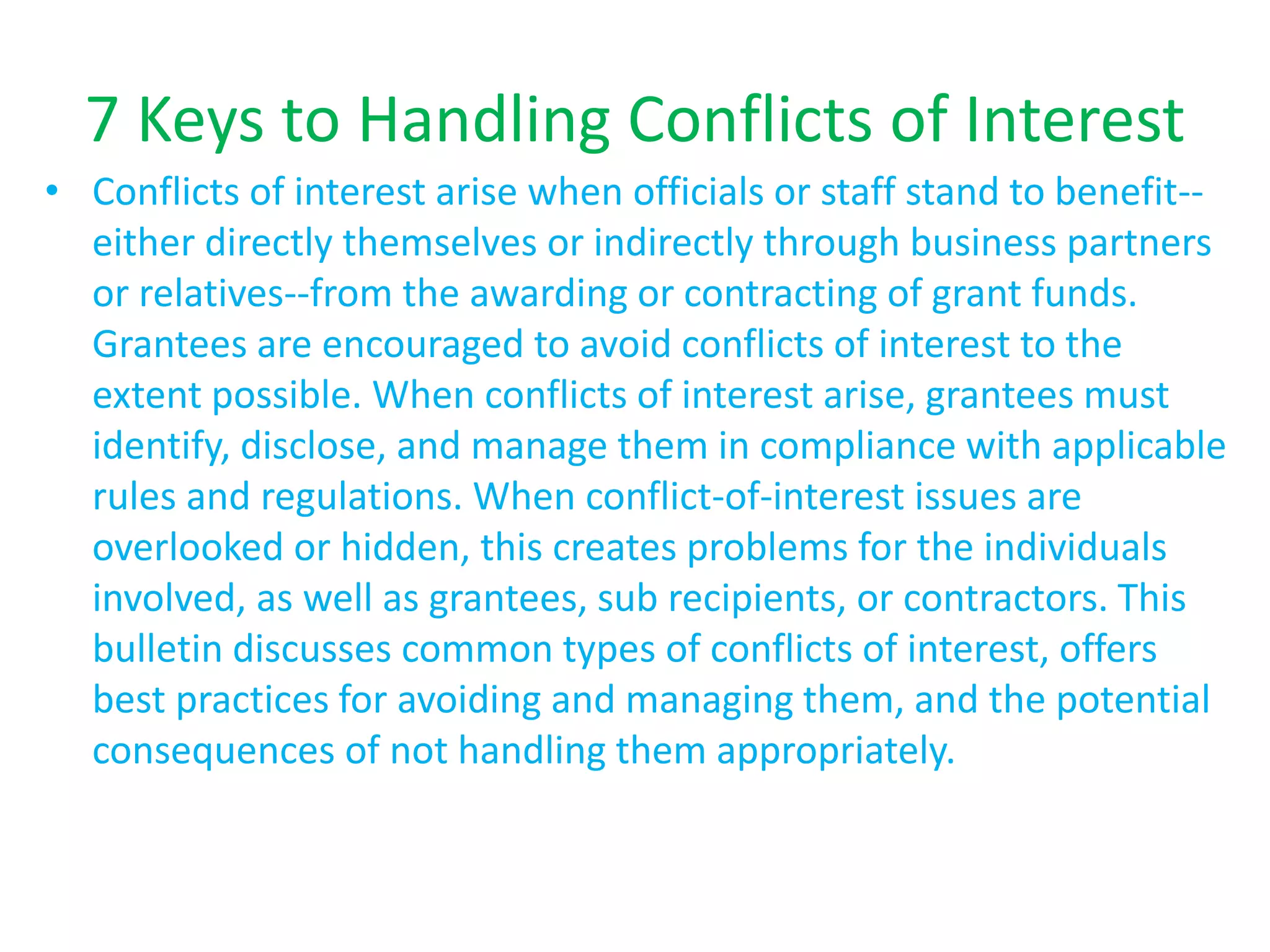 Conflict of interest | PPTX