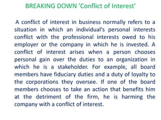 Conflict of interest | PPTX