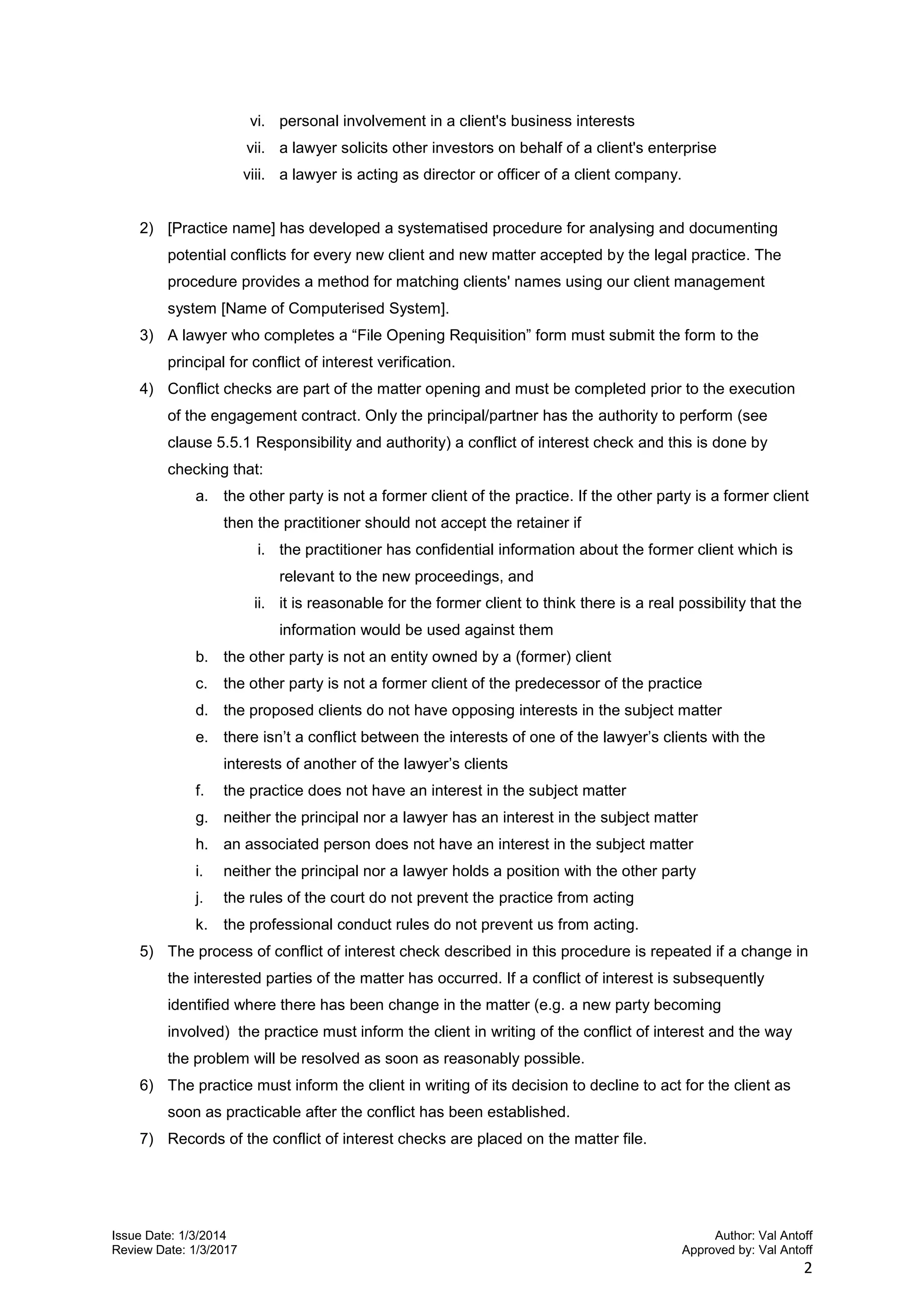 Conflict of Interest Policy and Procedure | PDF