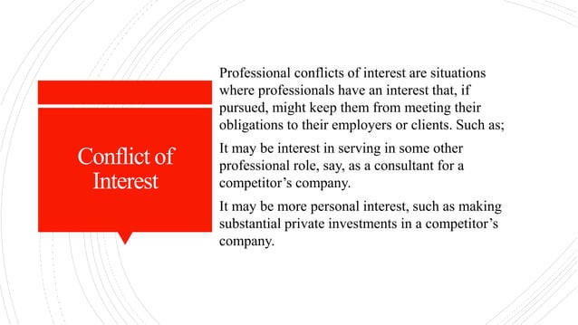 Conflict of interests | PPTX | Career Advice | Careers