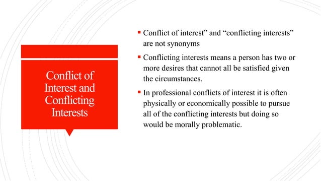 Conflict of interests | PPTX | Career Advice | Careers