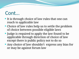 Conflict of laws.pptx for law students only | PPTX