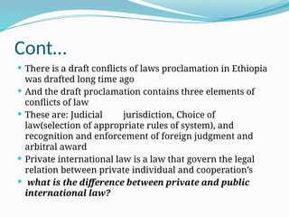 Conflict of laws.pptx for law students only | PPTX