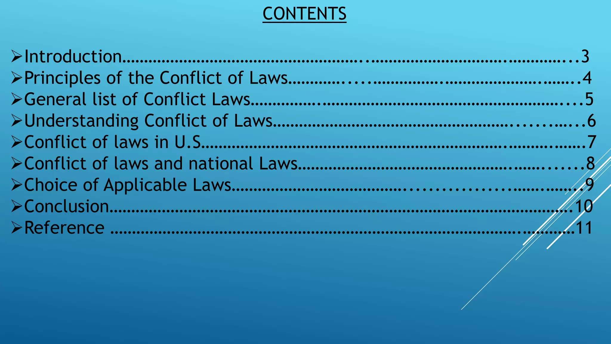 Conflict of laws & international contracts | PPTX