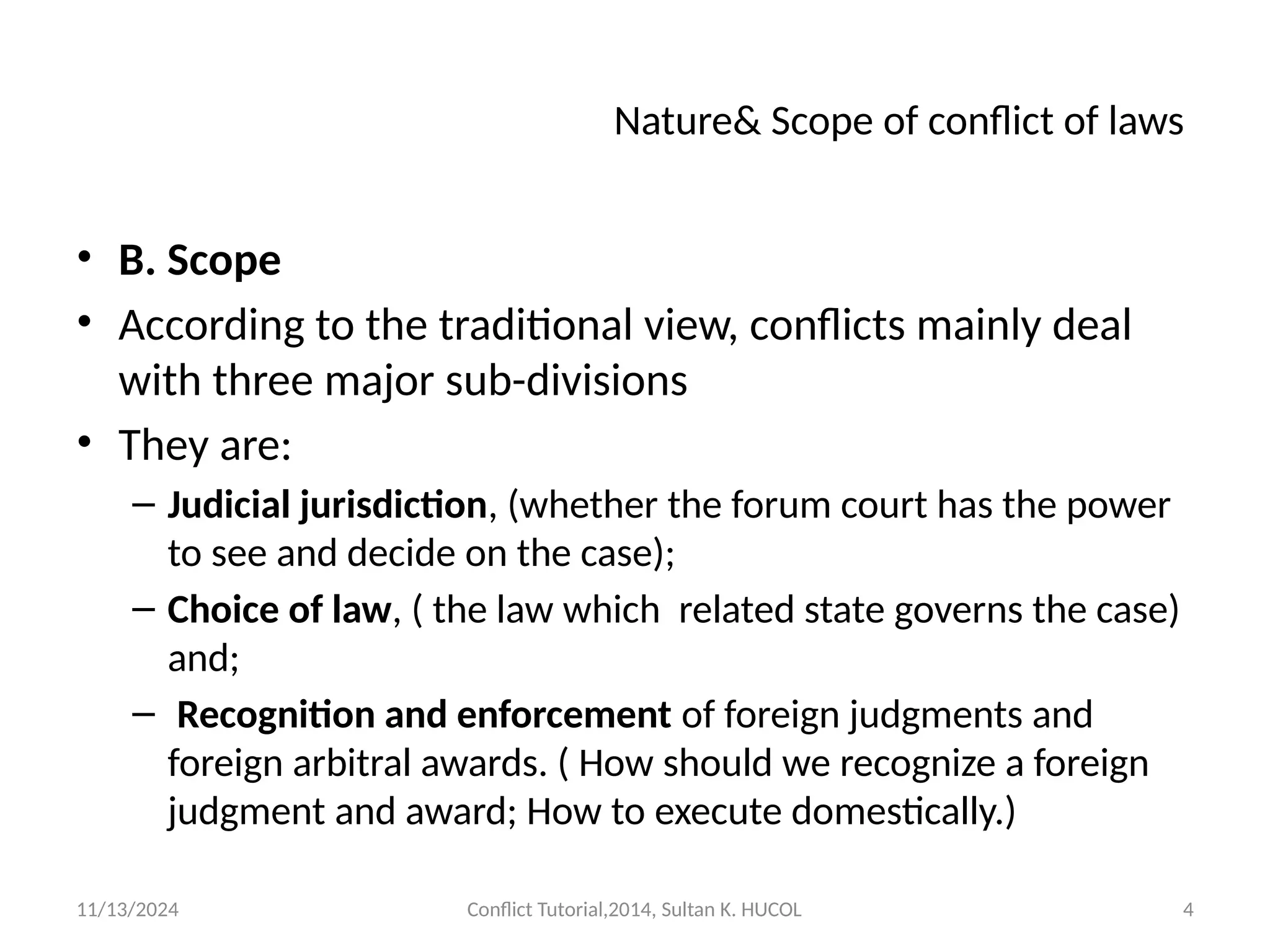 Conflict of Laws in Ethiopia -Lecture notes in ppt | PPTX