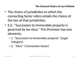 Conflict of Laws in Ethiopia -Lecture notes in ppt | PPTX