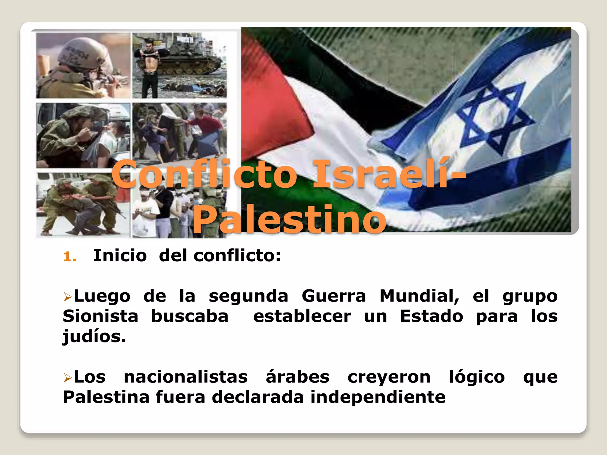 Conflicto Israelí Palestino | PPTX