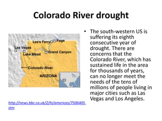 Conflict over water resources: Colorado River | PPTX