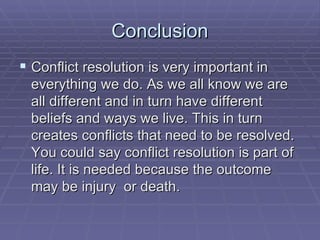 Conflict Resolution | PPT
