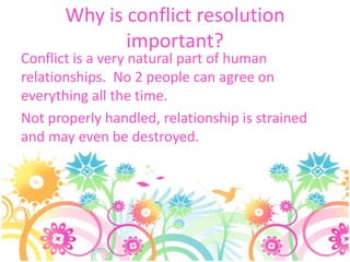 Conflict resolution | PPTX