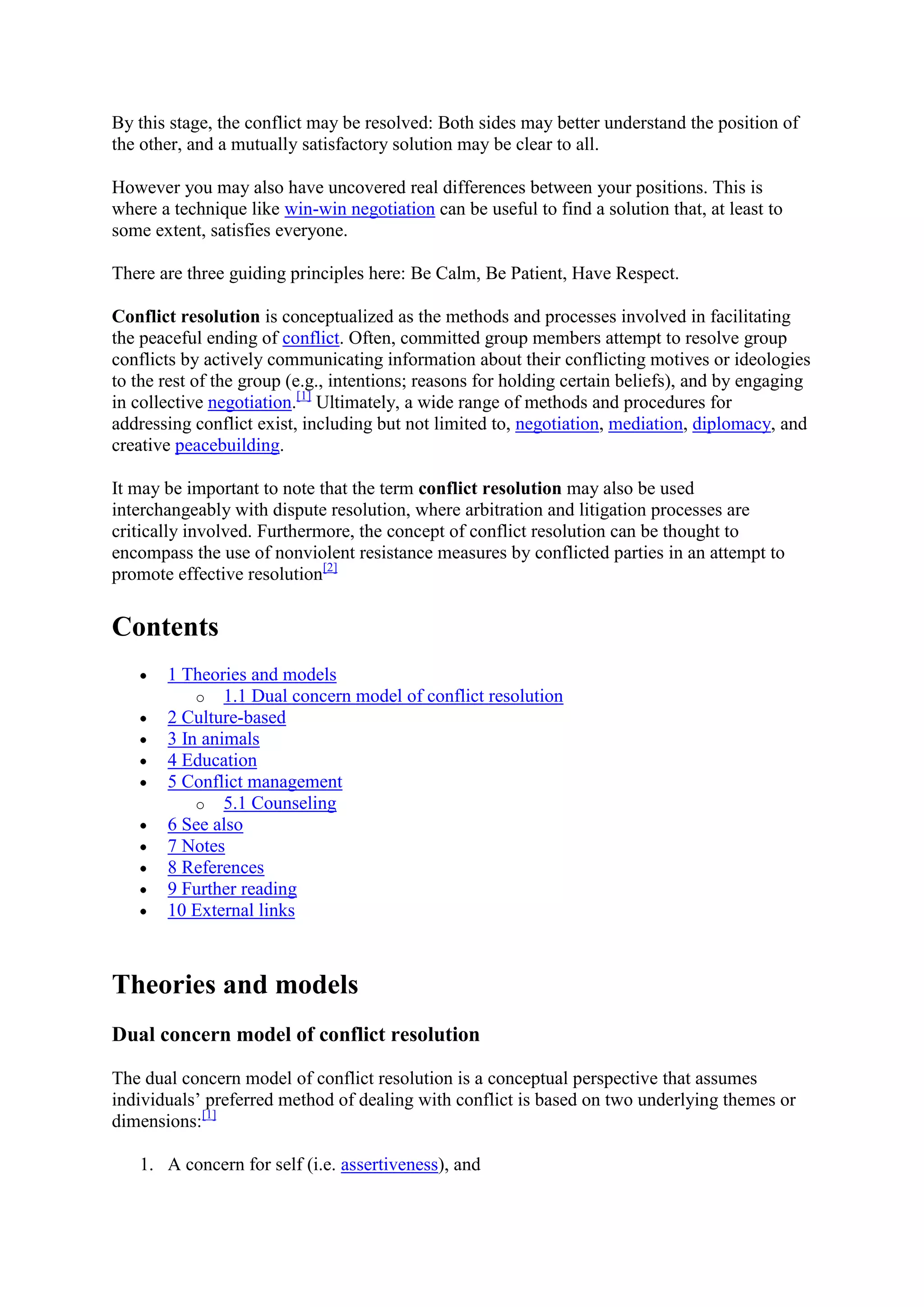 Conflict resolution | DOCX