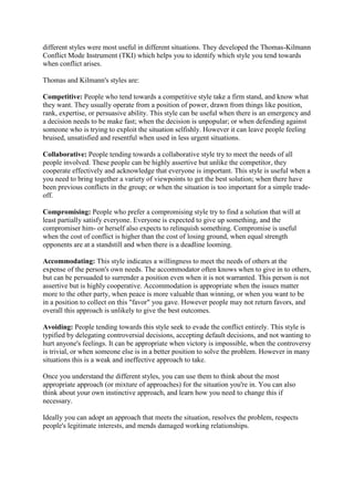 Conflict resolution | DOCX