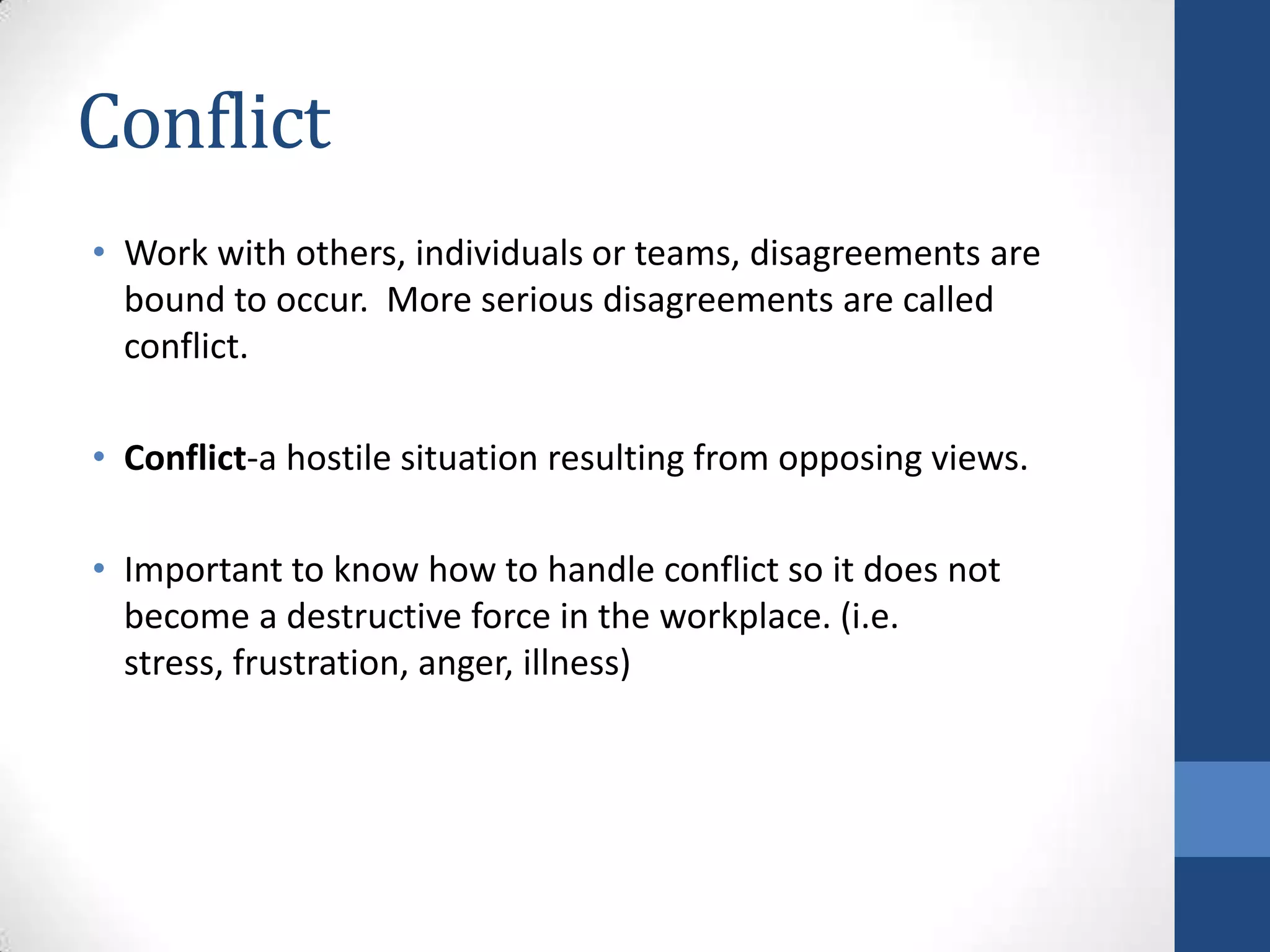 Conflict resolution | PPTX