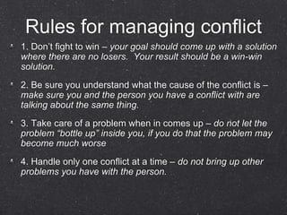 Conflict resolution | PPTX
